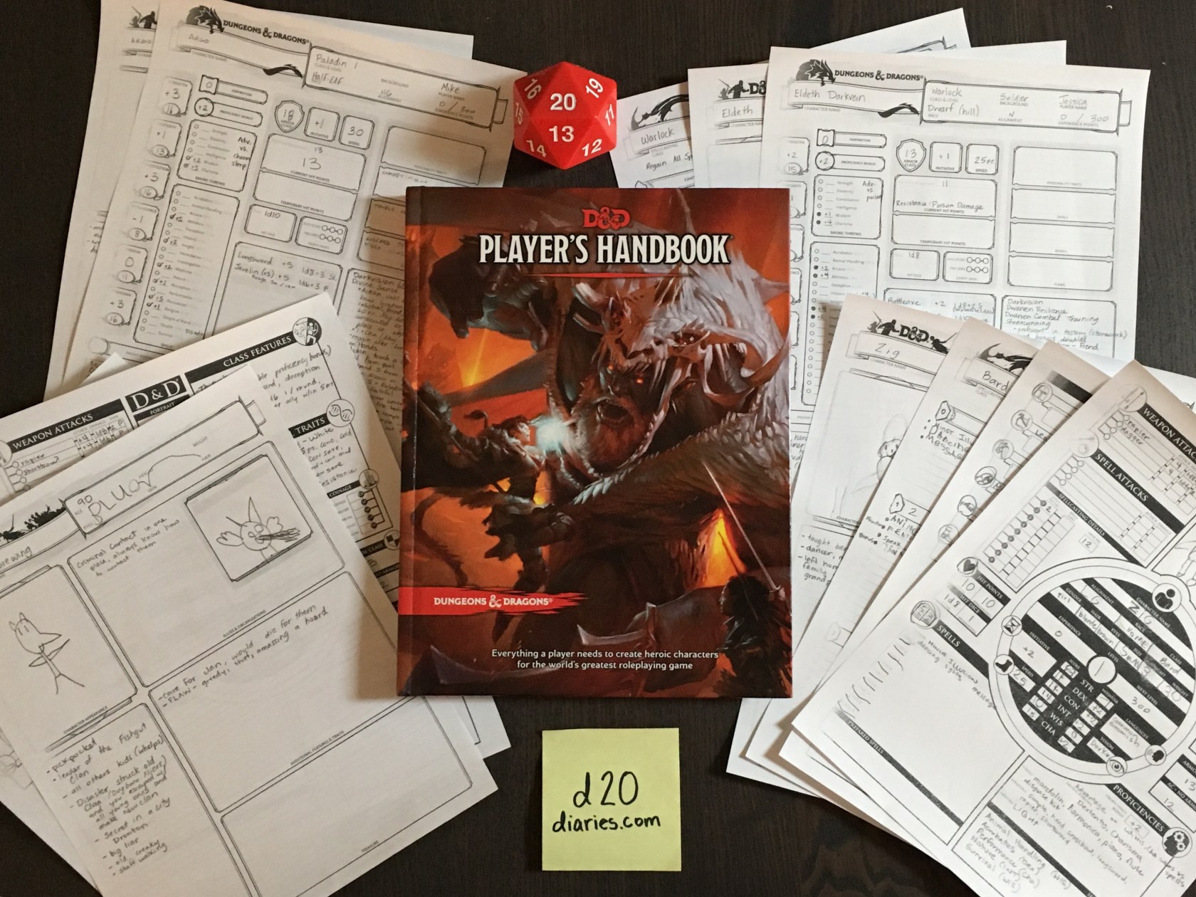 Character SHeets – Ready to go – d20 Diaries